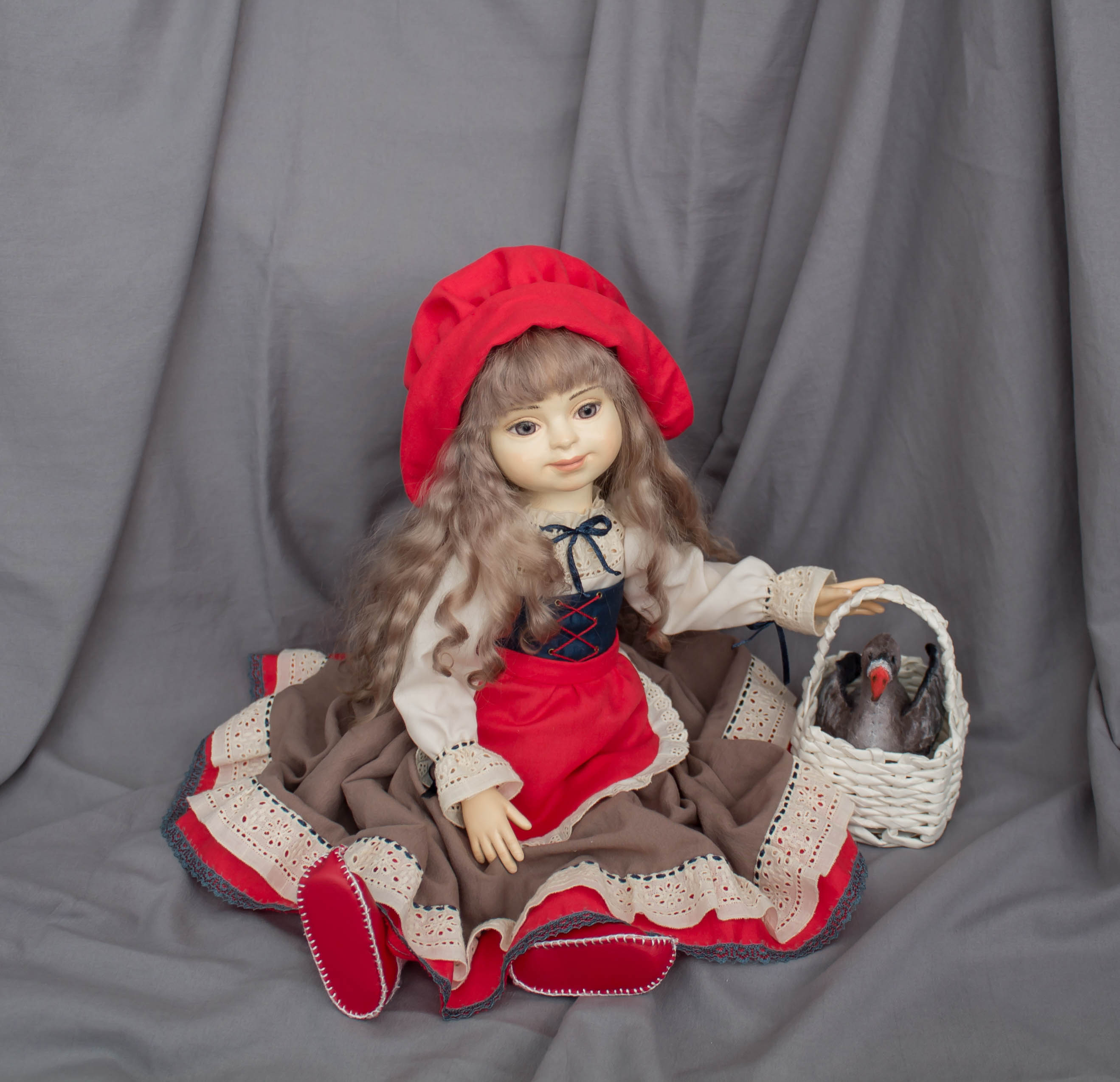 Красная шапочка. Кукла ручной работы из композита. | MaLenaDolls